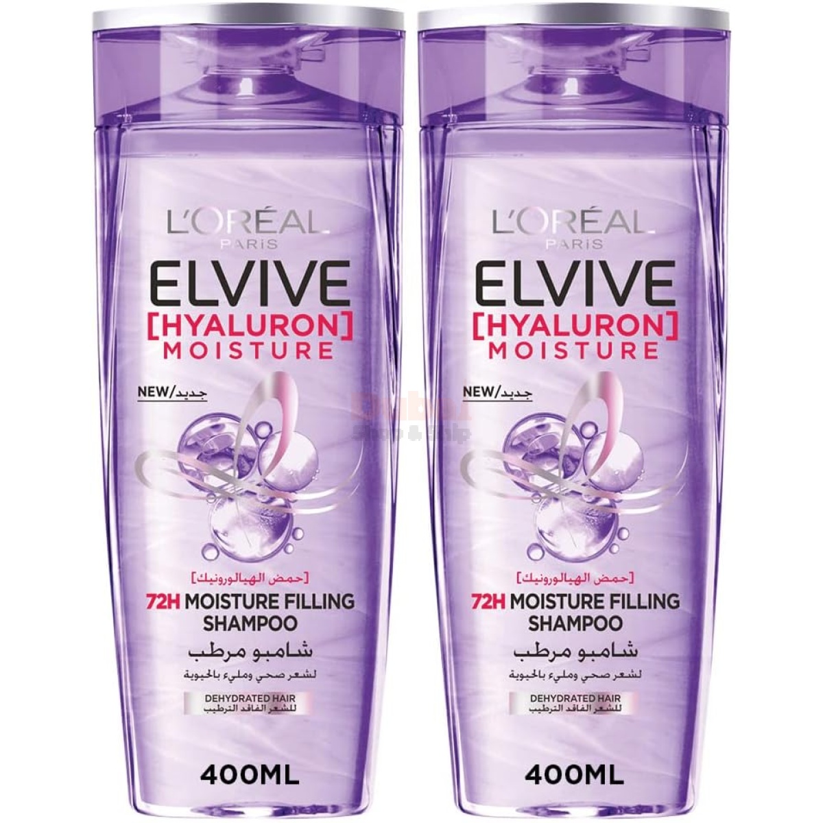 L'Oreal Paris Elvive Hyaluron Moisture Shampoo 400ml Twin Pack - Dubai Shop